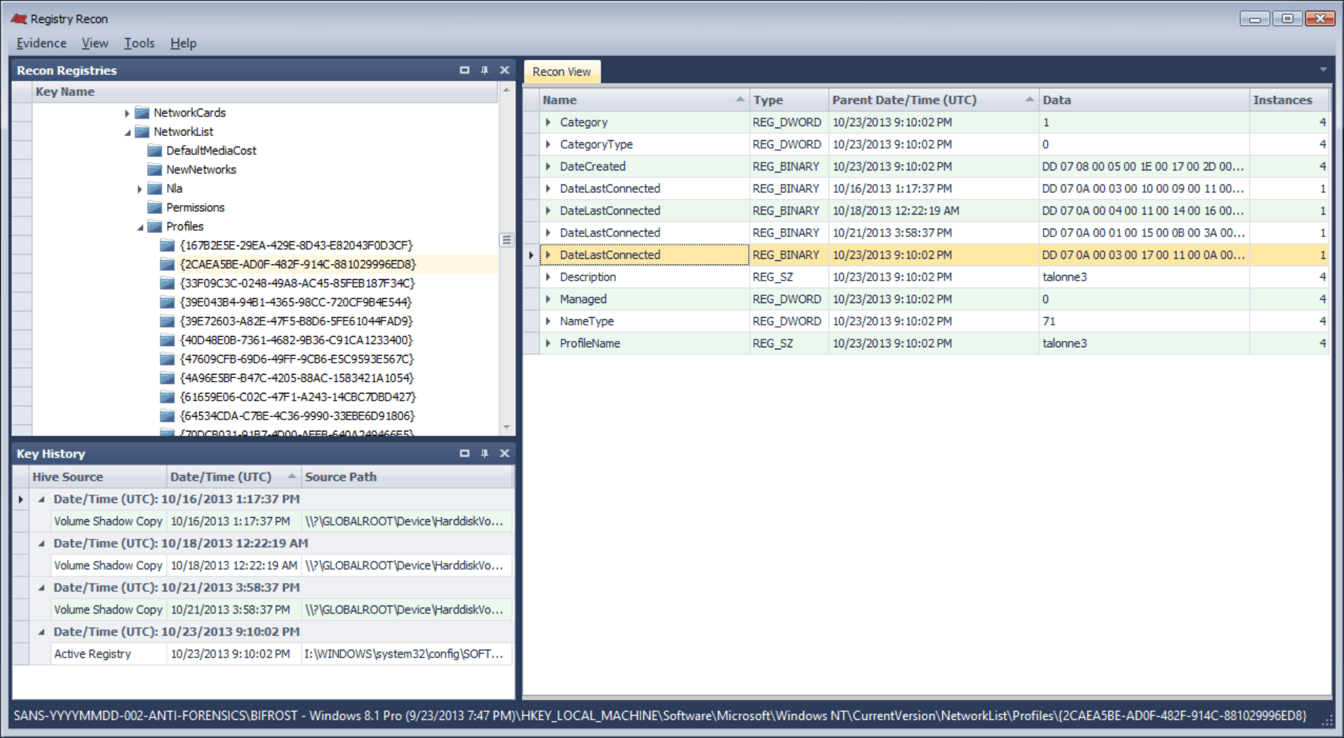 Registry Recon - CDFS - Digital Forensic Products, Training & Services