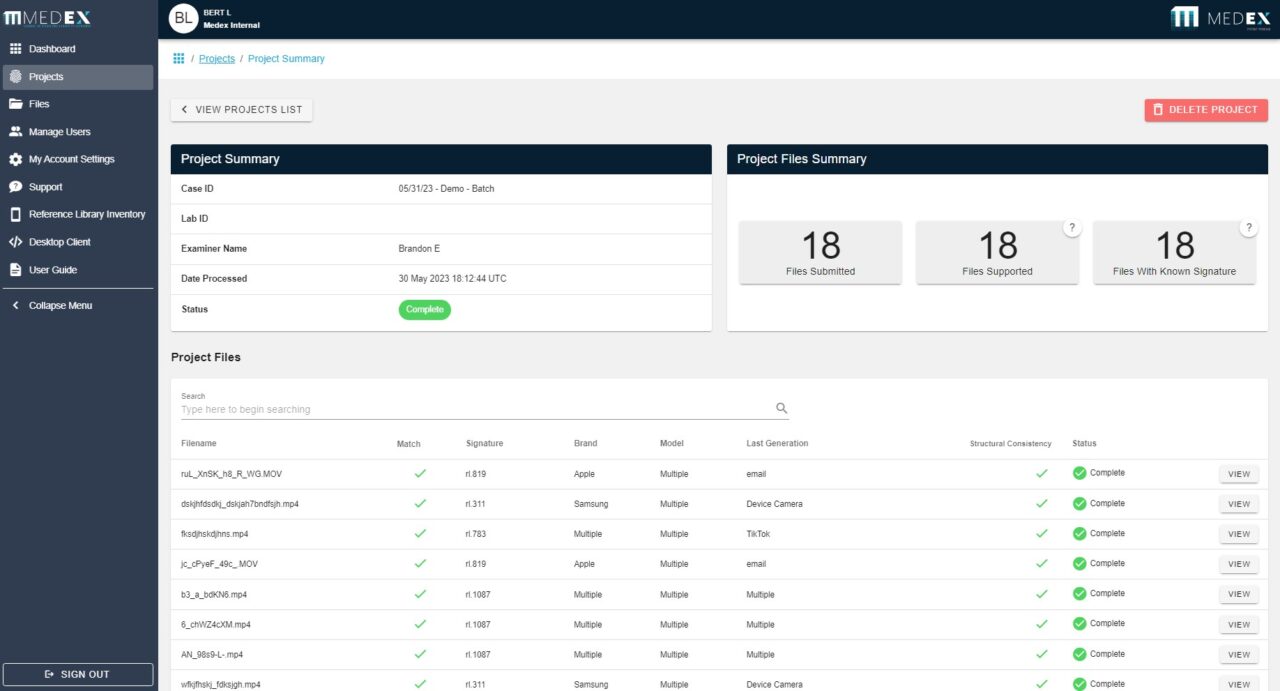 Medex Video Authentication Platform - CDFS - Digital Forensic Products ...